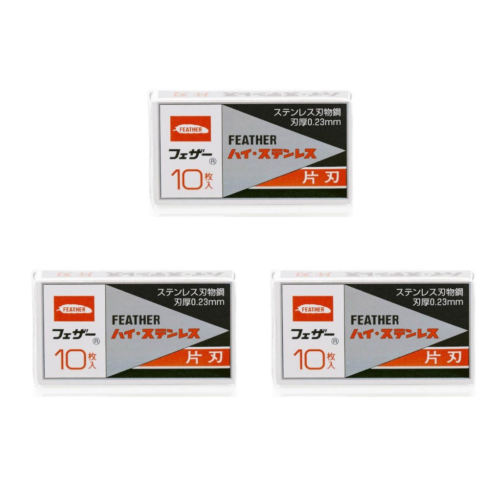 30x Feather Single Edge FHS-10 Hi-Stainless Blades – FineShave