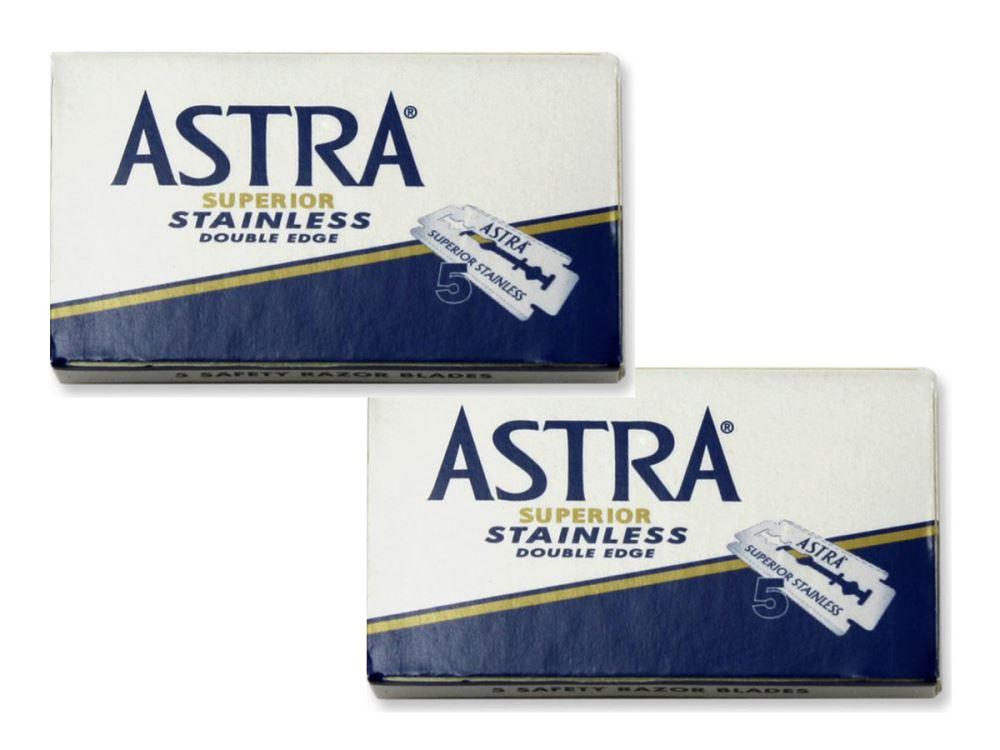 10x Astra Superior Stainless Razor Blades – FineShave