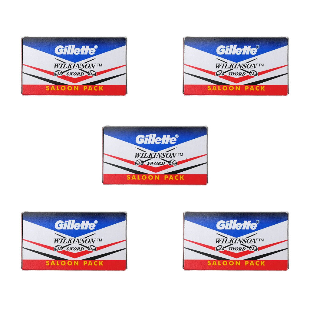 Gillette Wilkinson Sword Double Edge Razor Blades - 5 packs of 10 blad ...